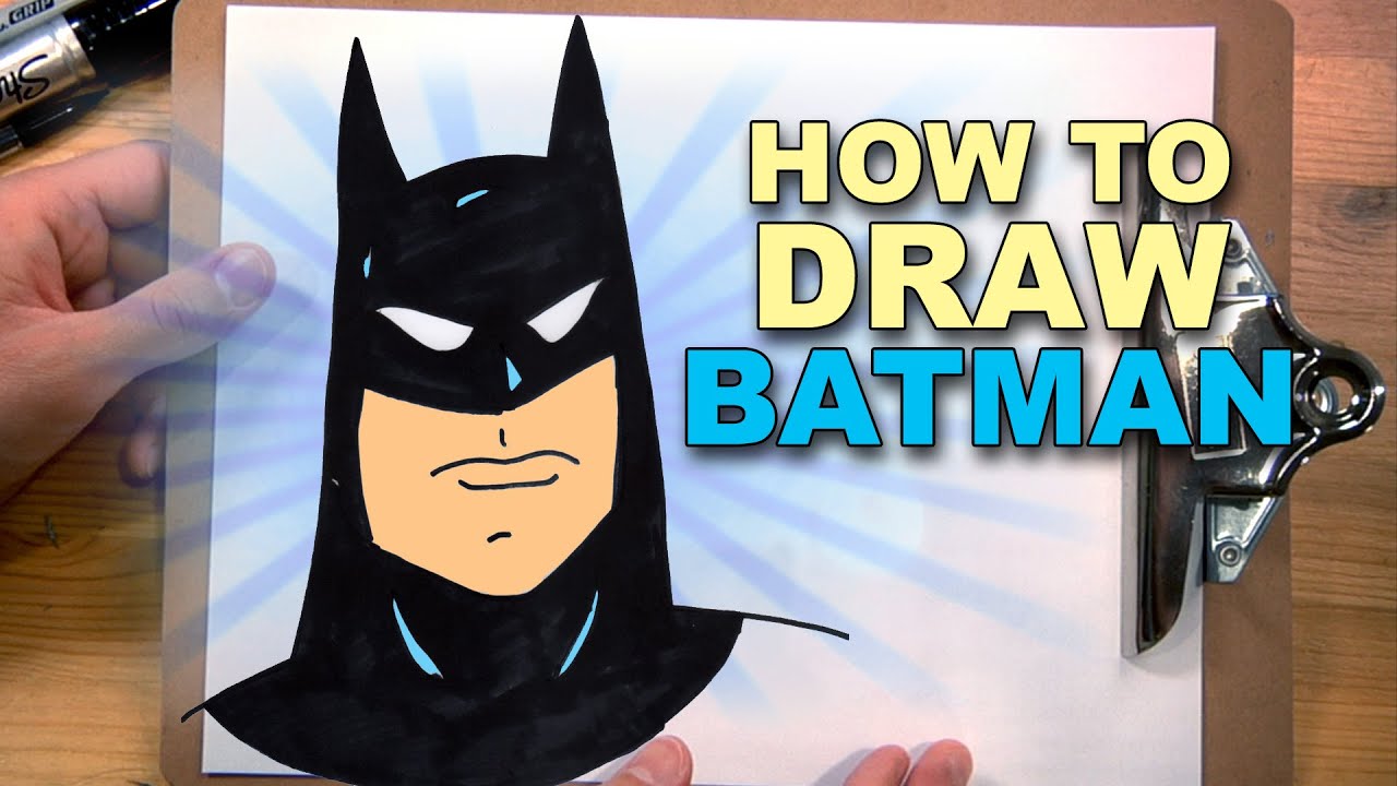 How To Draw BATMAN • Step by Step Drawing Tutorial - YouTube