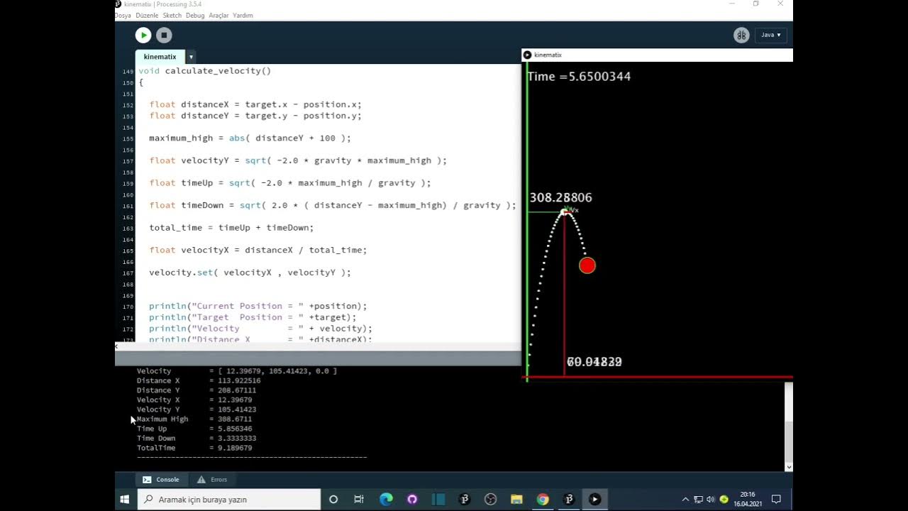 Processing Java ( Position - Velocity - Acceleration ) - YouTube