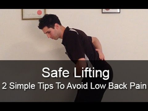 Safe Lifting: 2 simple tips to avoid low back pain - YouTube