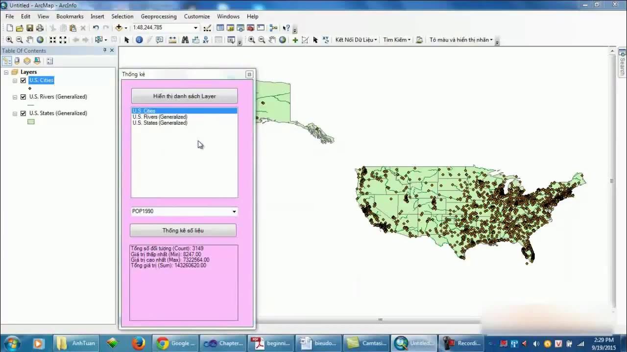 ArcGIS C# | Basic Spatial Analysis | Thống kê dữ liệu - YouTube