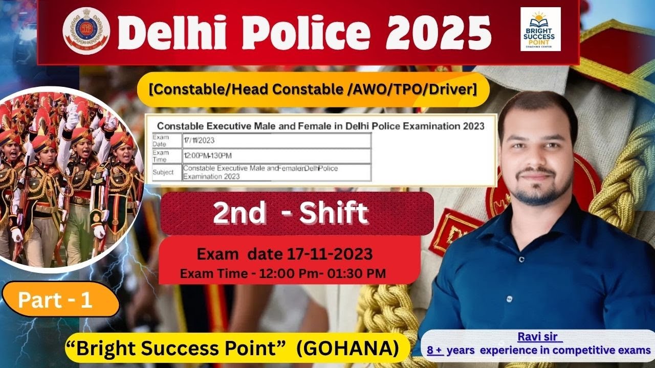 Delhi Police 2025 | GS Practice Set 1st Shift Part-1 | By Ravi Sir | # ...