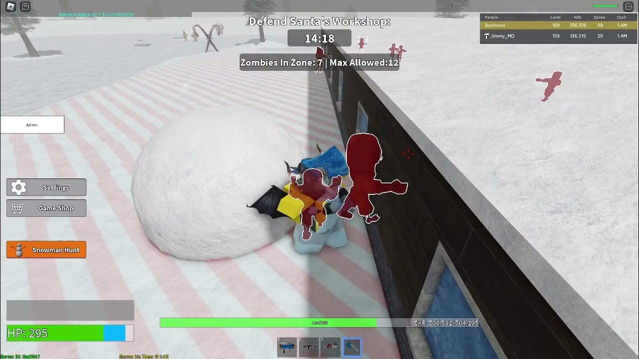 Infection Attack - Christmas Snowman Hunt Weapon Preview (Ice Axe and ...