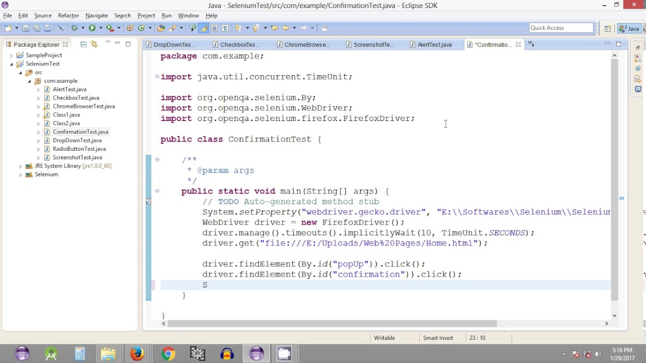 Selenium Tutorial 33 Selenium Webdriver Working With Confirmation Pop Up Youtube