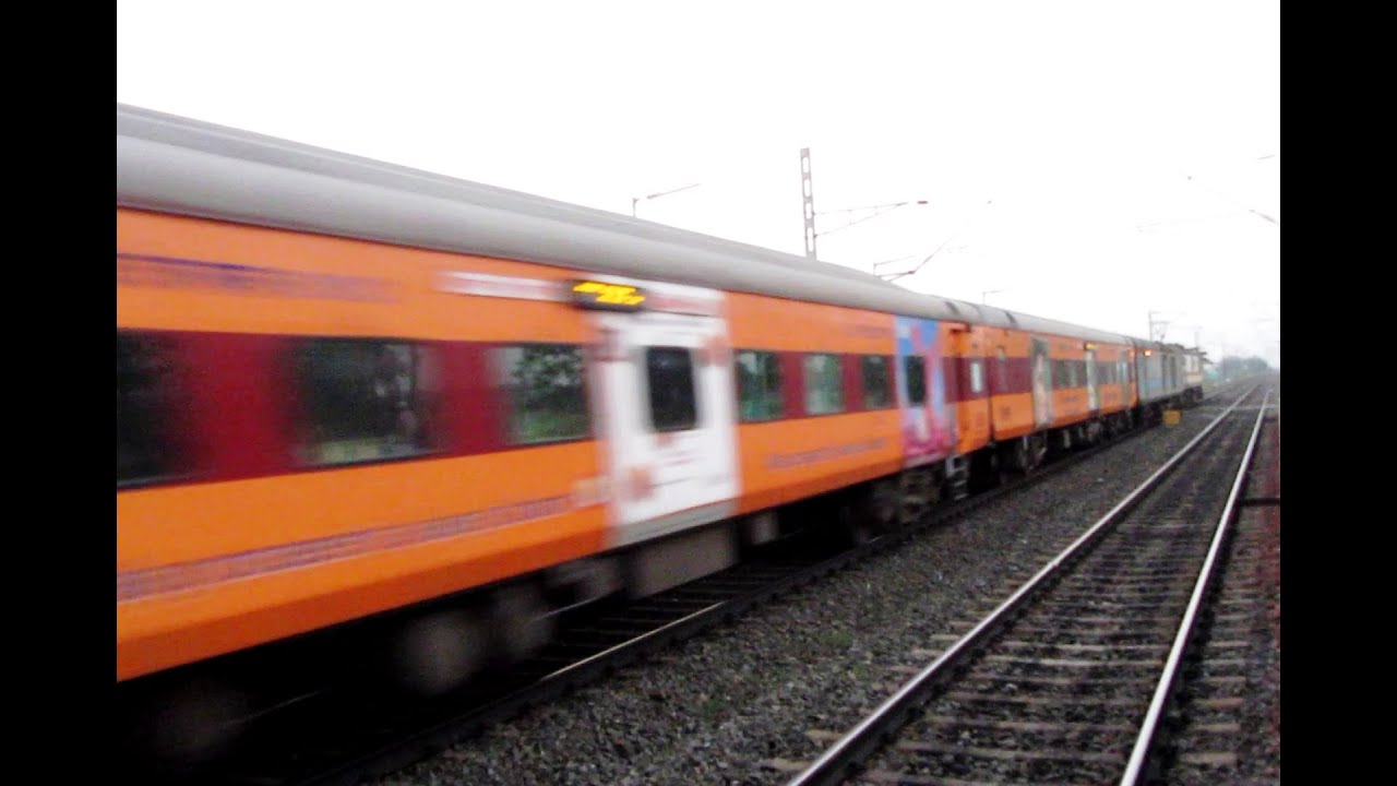 Rajdhani+Saraighat-speeding WDP4 & WAP7 in action - YouTube