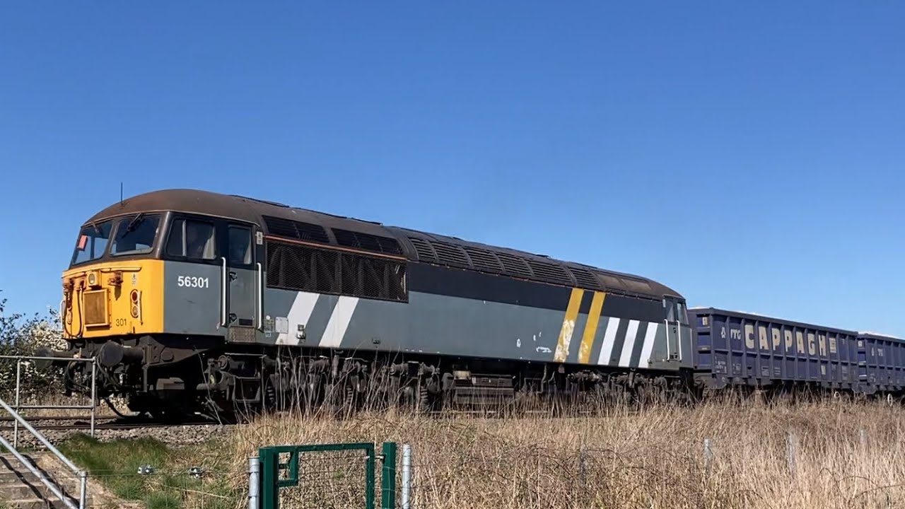 Diesel locomotive 4 class 66739 66769 66708 GBRF 56301 DCR great tones ...