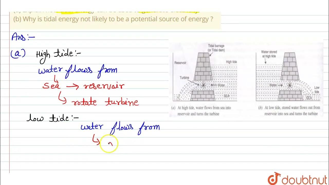 a Explain How Tidal Energy Can Be Used To Generate Electricity b a-explain-how-tidal-energy-can-be-used-to-generate-electricity-b