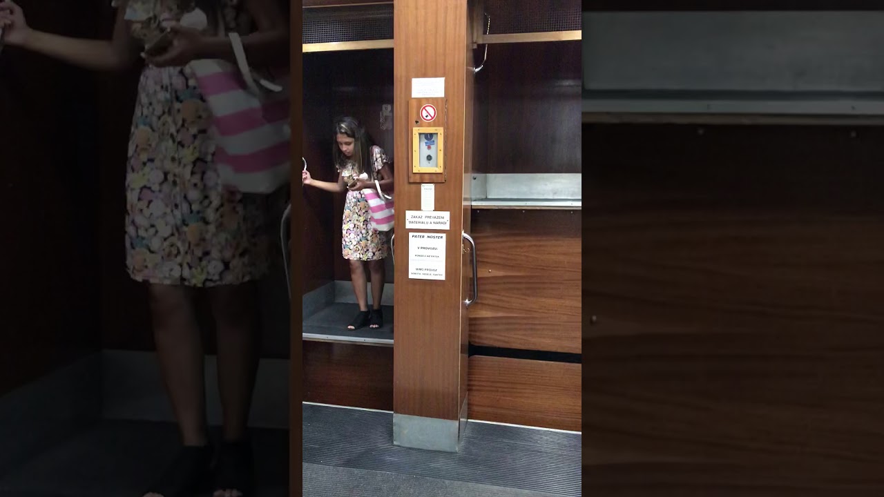 Paternoster elevator exiting - YouTube