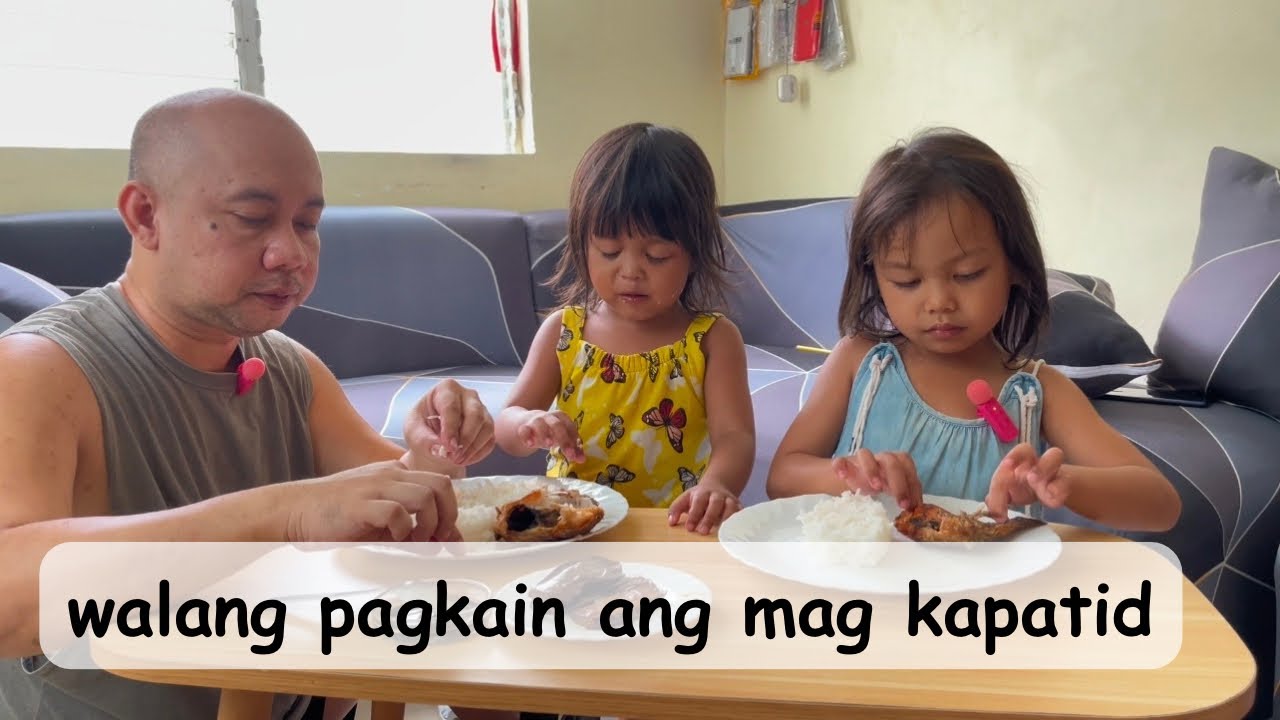 Salo salo dahil hindi pa nakain ang magkapatid - YouTube