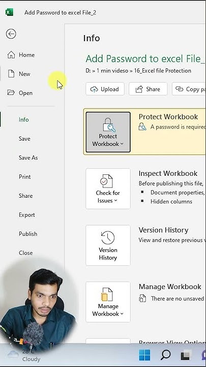 How to Protect Your Excel File in EXCEL / How to Password Protect Your File in Excel - YouTube