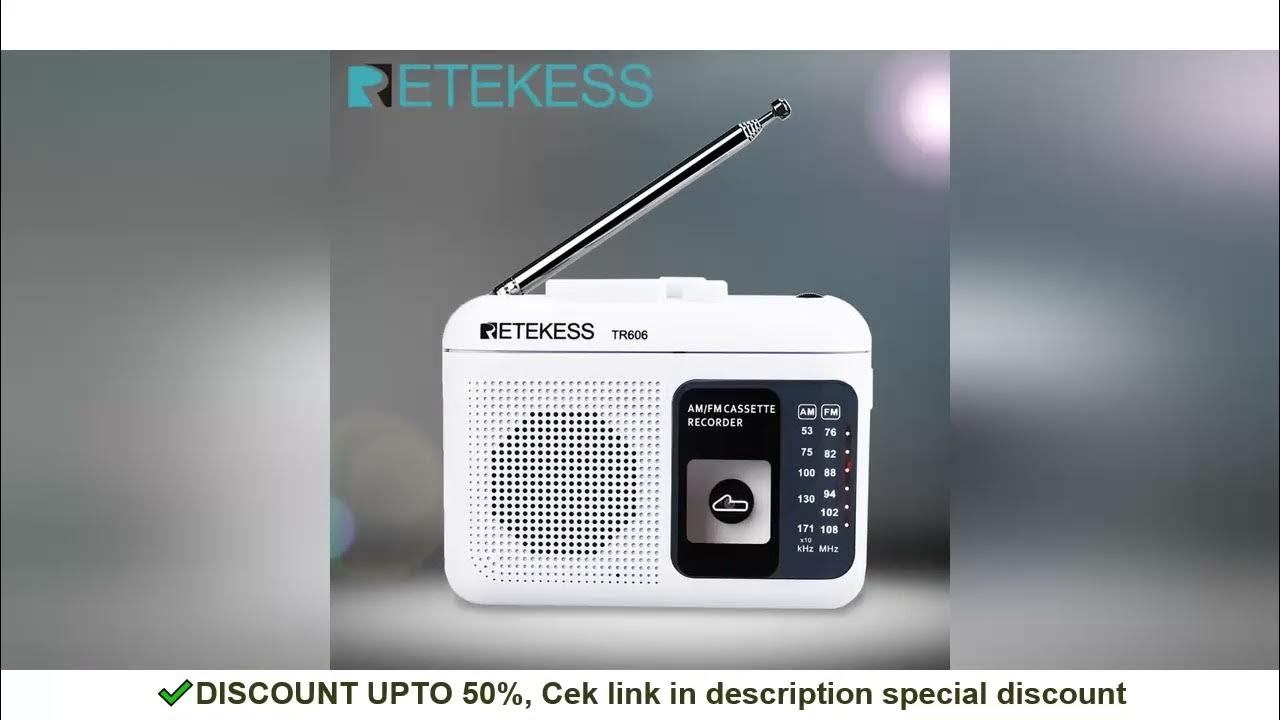 HOT Retekess TR606 Cassette Playback Radio FM/AM Portable Radio Voice Recorder Support Built-in ...