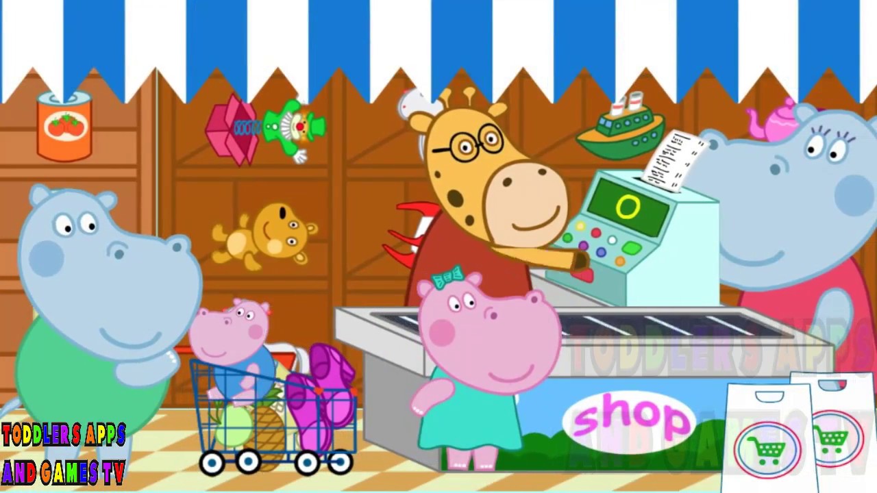 Let's Learn and Play in Hippo in the Supermarket| Learning ...