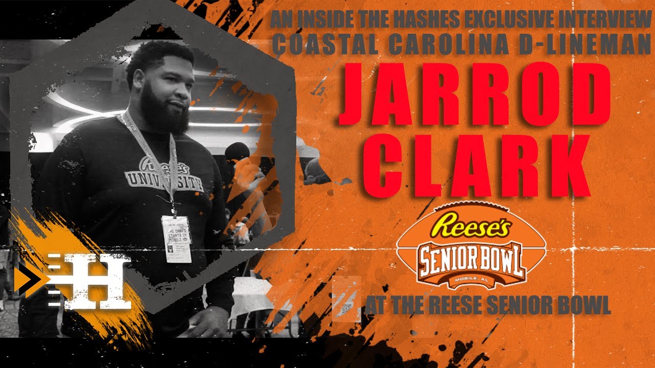 Coastal Carolina DL Jarrod Clark at the Reese's Senior Bowl Media ...