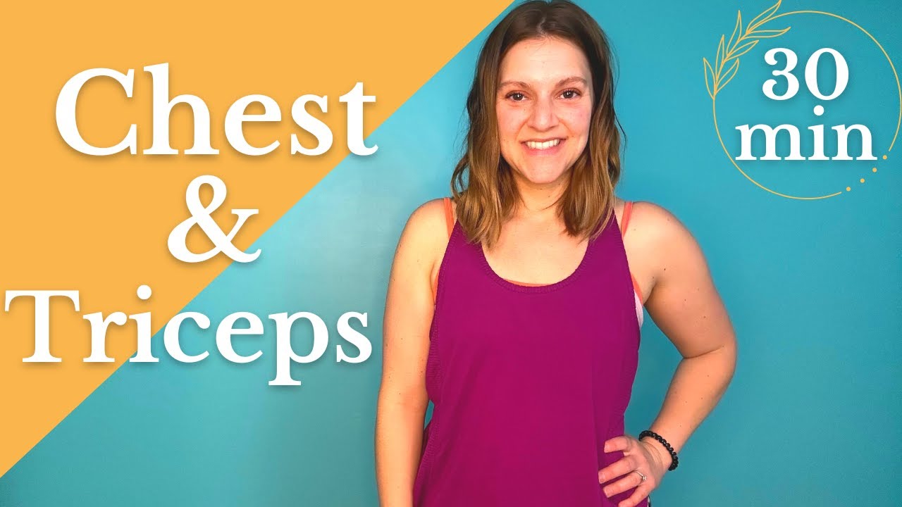30 minute Upper Body Workout - Chest and Triceps dumbbell at home ...