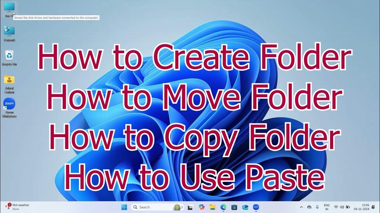 Create New Folder and Cut, Copy, Paste & How to Rename - YouTube