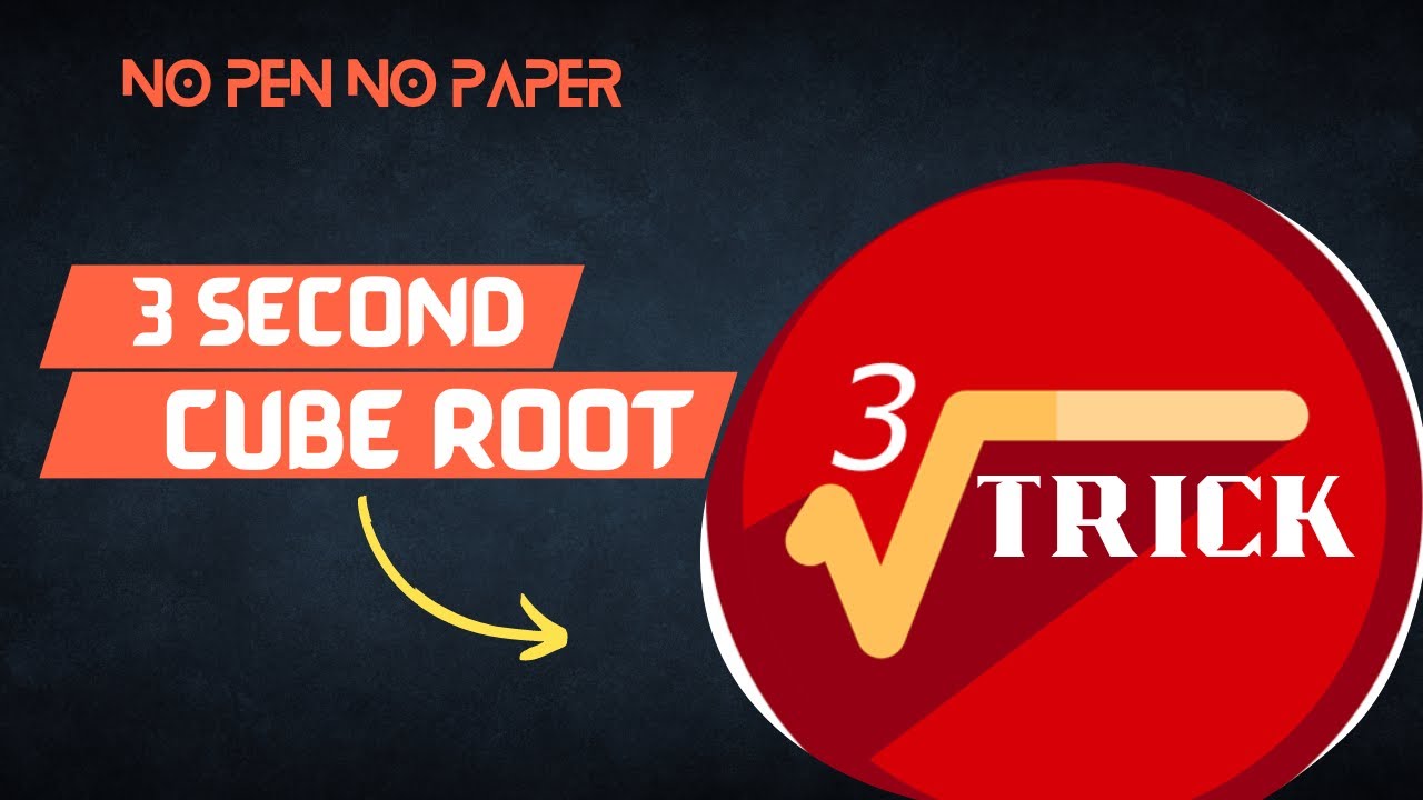 How To Find Cube Root In Just 3 Second Trick Cube Root Perfect