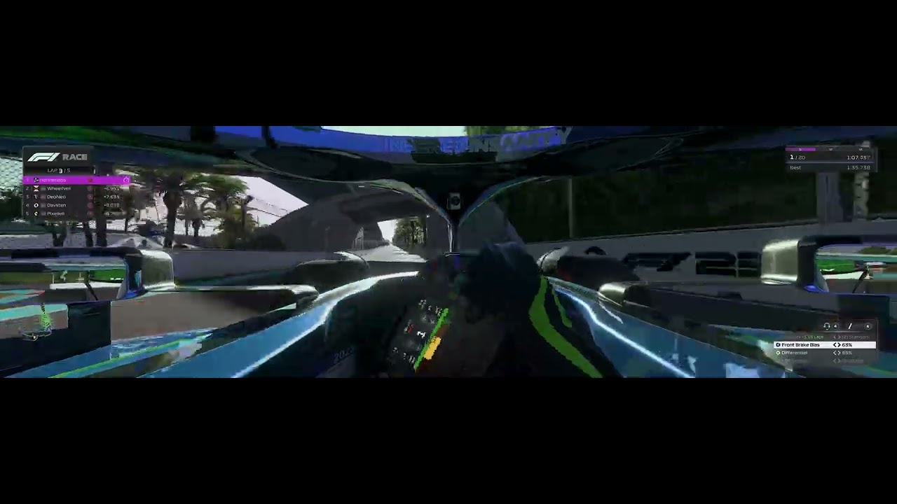 F1 23 world series cockpit cam stage 1 miami - YouTube