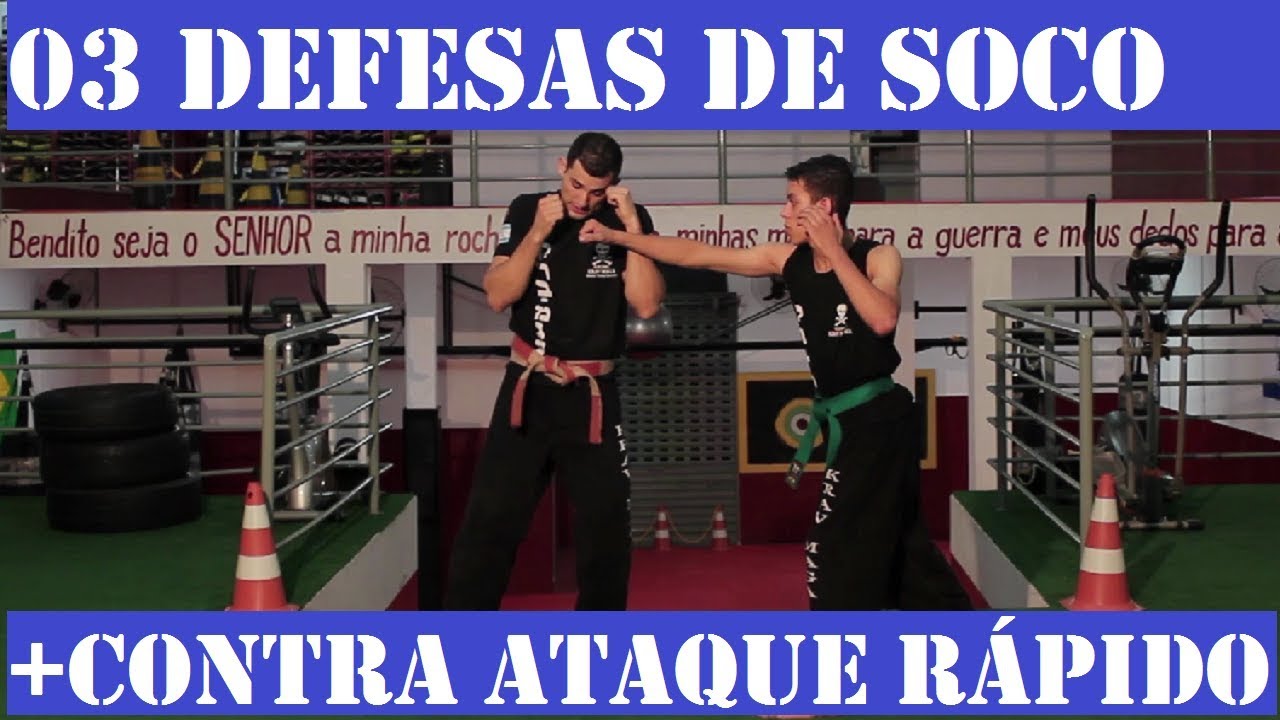 03 defesas de SOCO 👊 como defender um soco e contra golpear rápido - Krav Maga - Defesa Pessoal ...