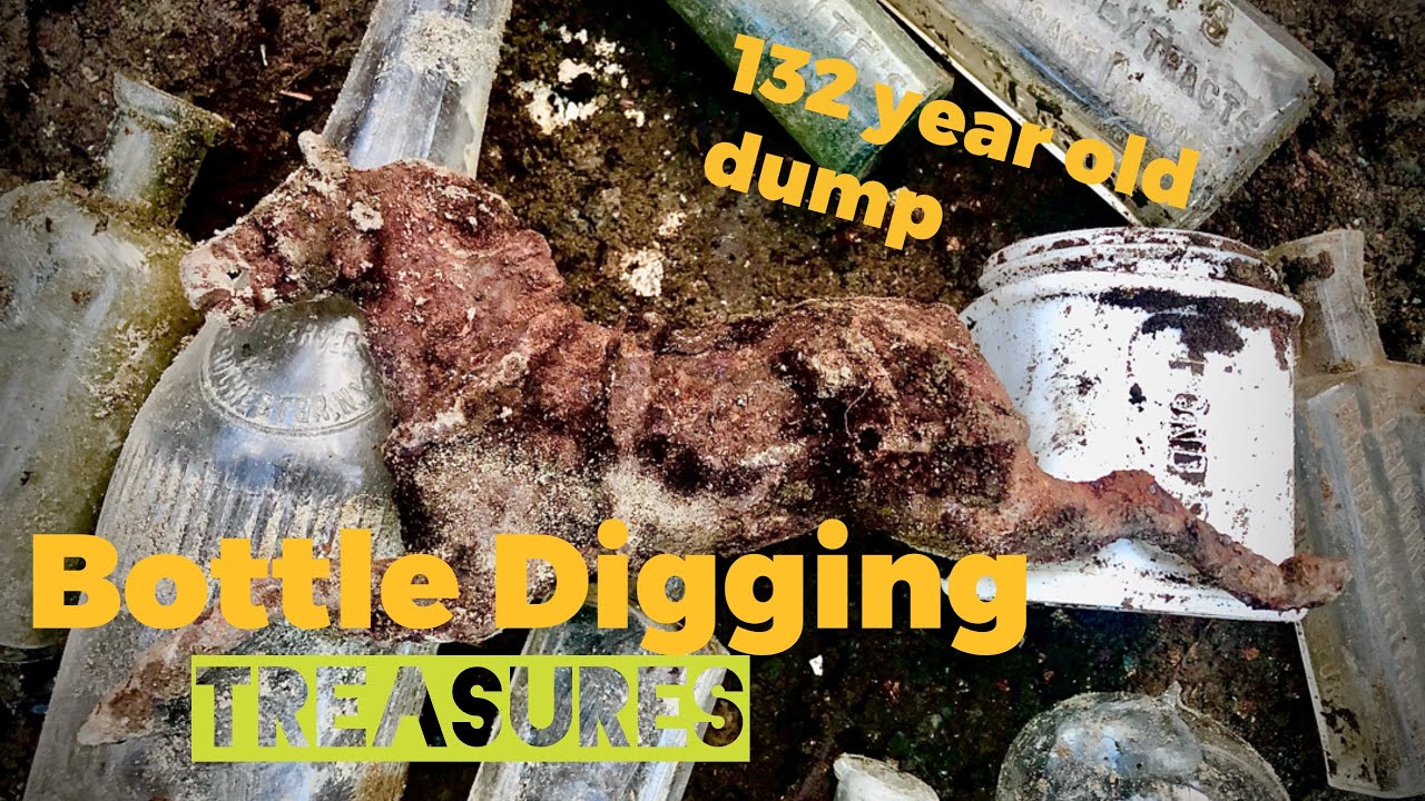 Bottle digging in an 1880s New England dump site - YouTube