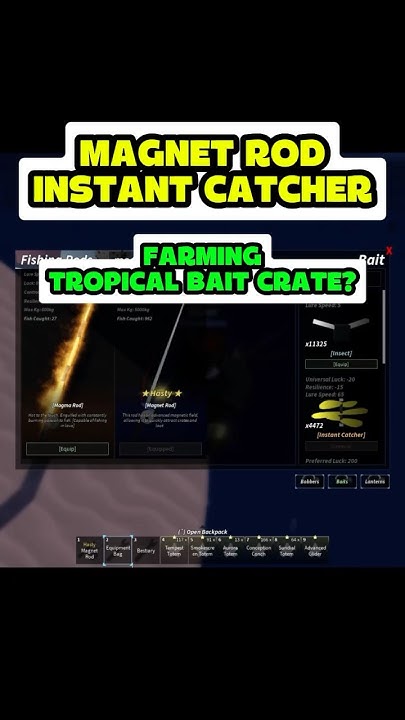 Farming tropical bait crate with magnet rod?#fisch #roblox #johngaming ...