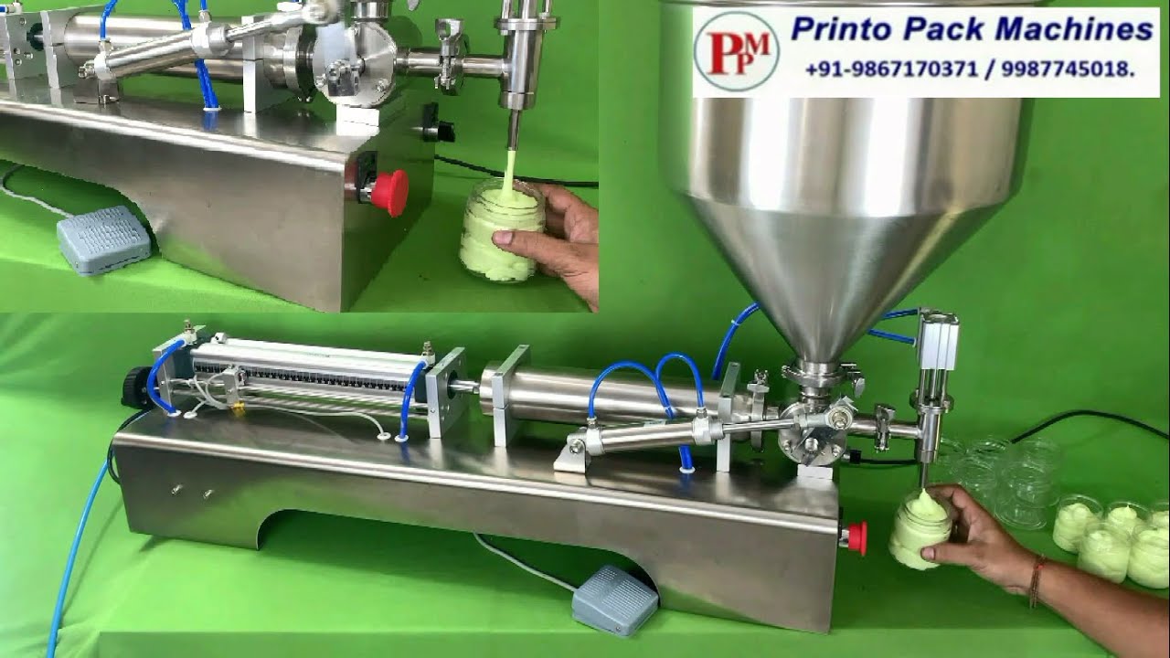 Paste filling machine up to 1000 ml | Table Top Filling Machine for ...