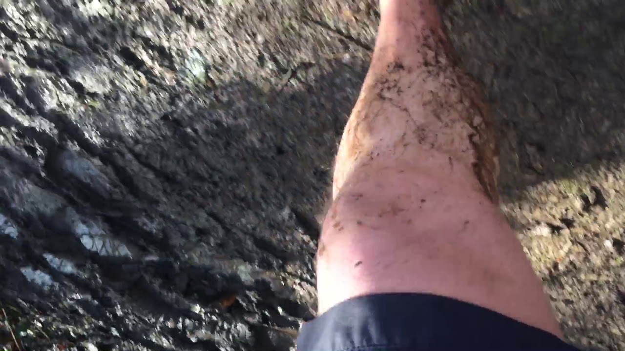 Barefoot filthy mucky mud run and a freezing cold mud torture for poor ...