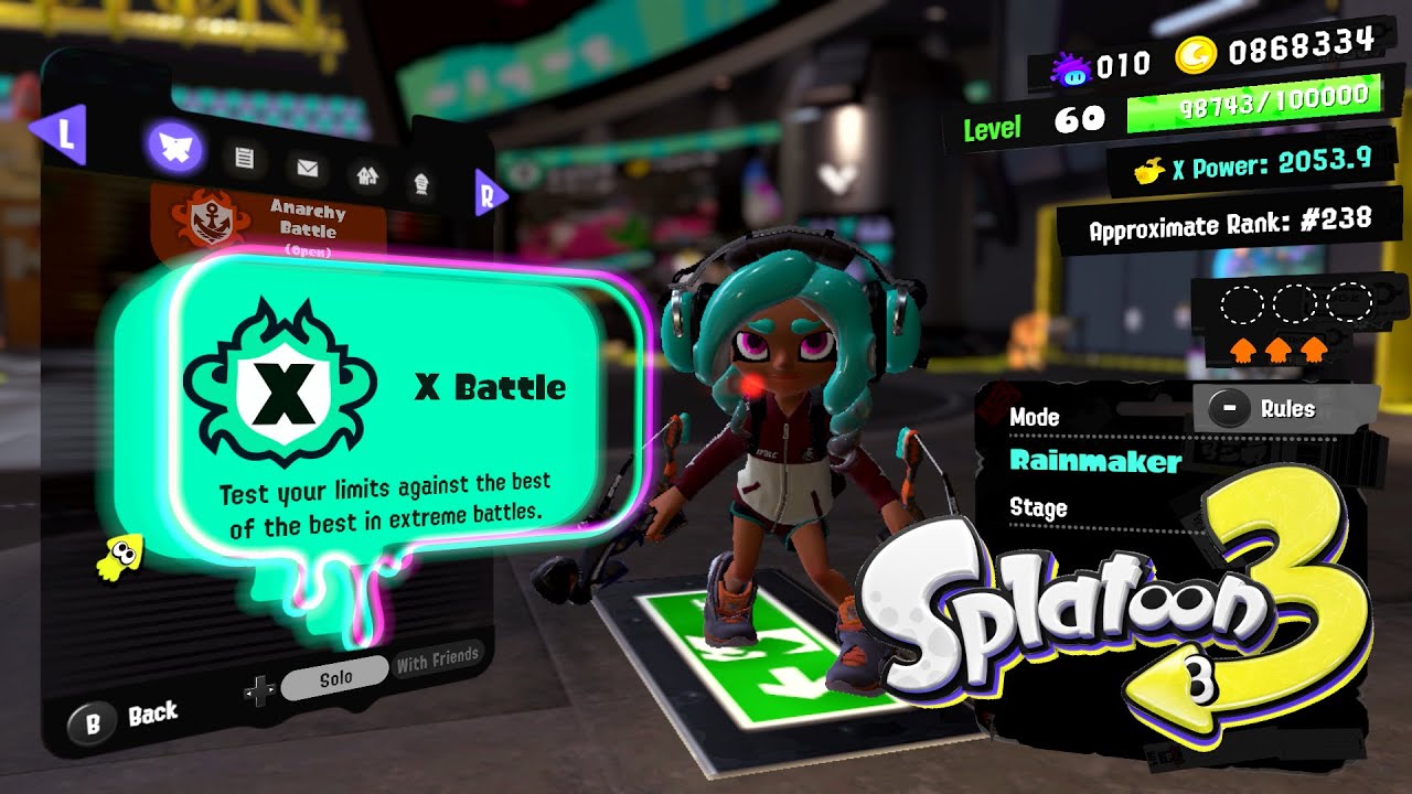 Playing Splatoon 3 X Rank at Top 500! - YouTube