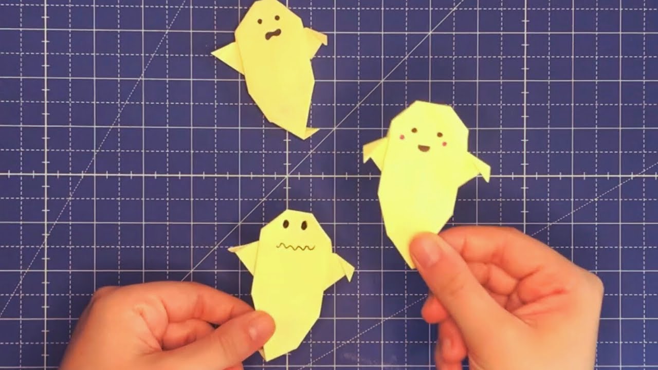 Halloween Basteln für Kinder: Origami Gespenst | Spooky Origami Ghost ...