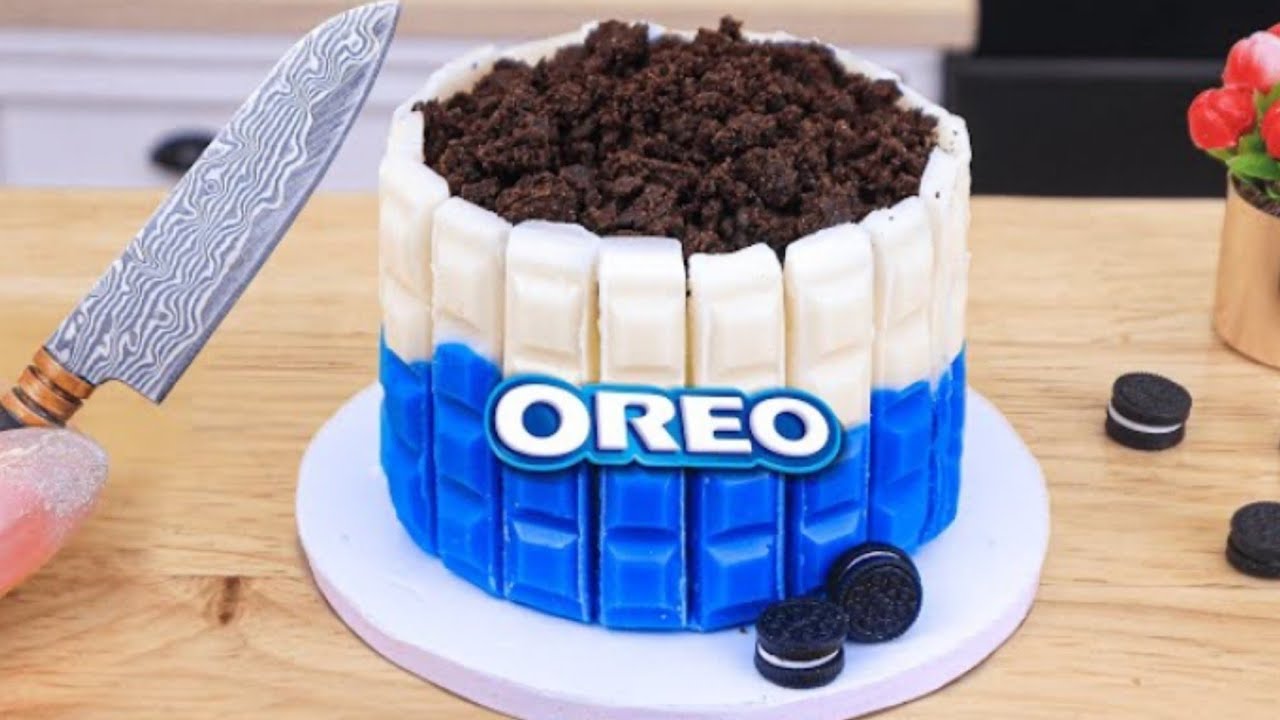 How To Make Miniature Blue Oreo Chocolate Cake Recipe🍫Miniature OREO ...