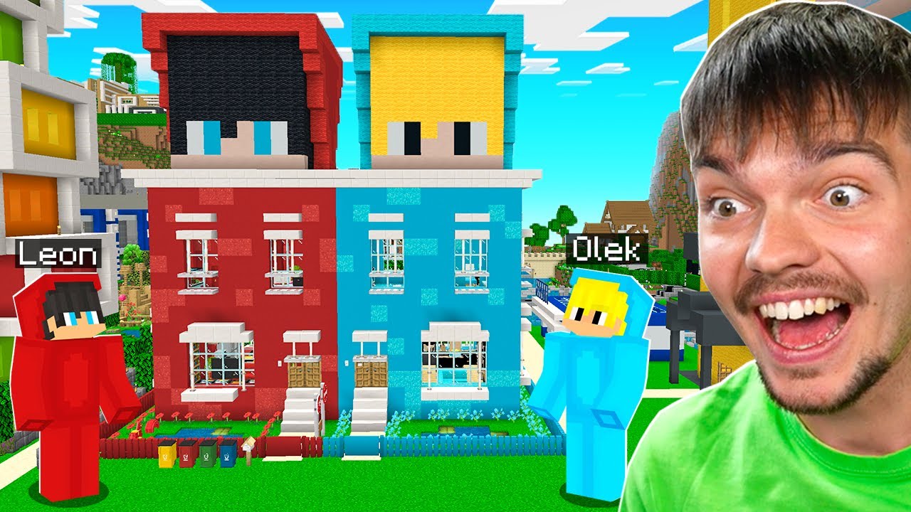 NOWY DOM LEONA i OLKA w Minecraft! - YouTube