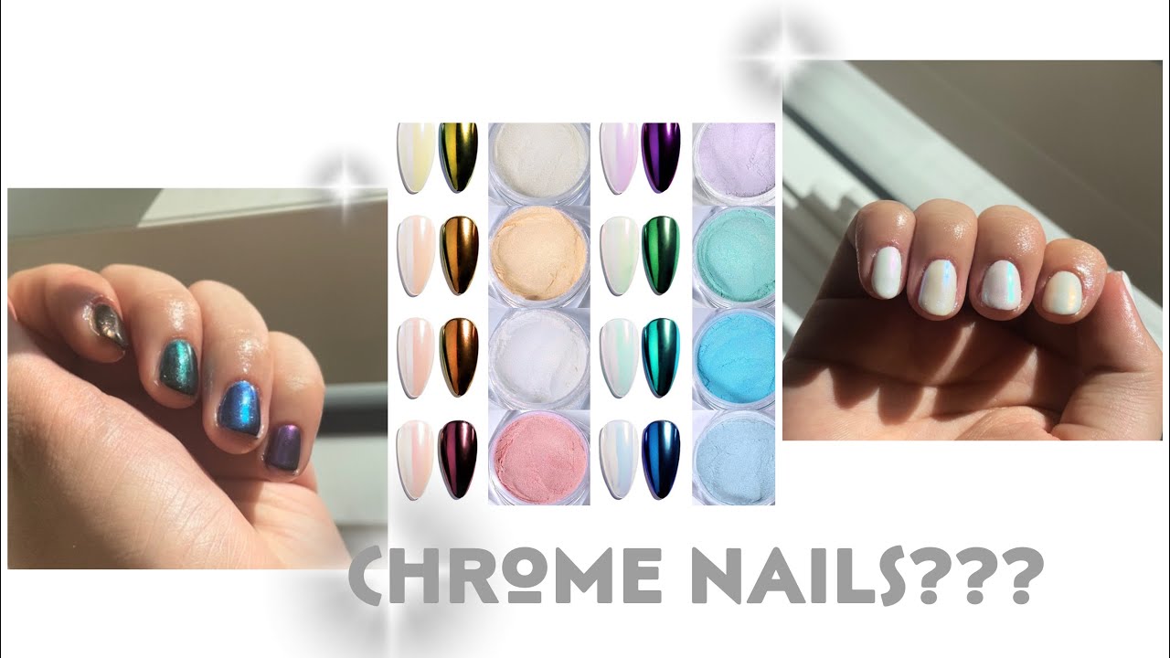 How to apply CHROME + my nail routine - YouTube