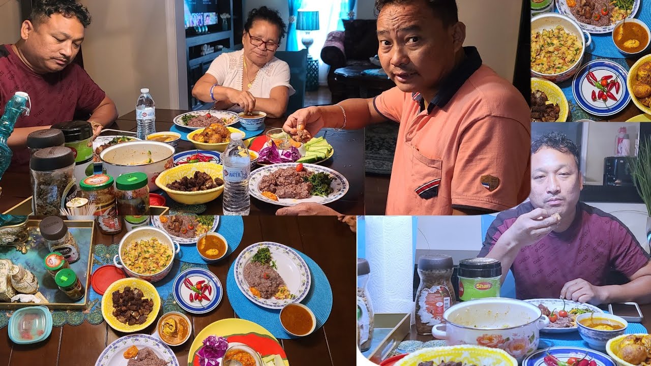 Nepali National Food | Kodo Ko Dhido And Fish Curry | Dhido Mukbang ...