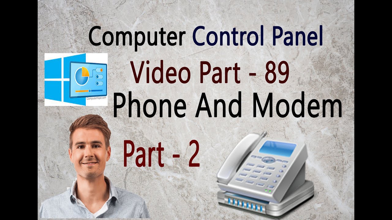 phone and modem | Phone And Modem part - 2 | control panel part - 89 ...