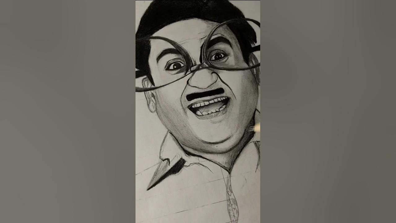 Jethalal Drawing with artline pencil #shorts #short #viral #drawing # ...