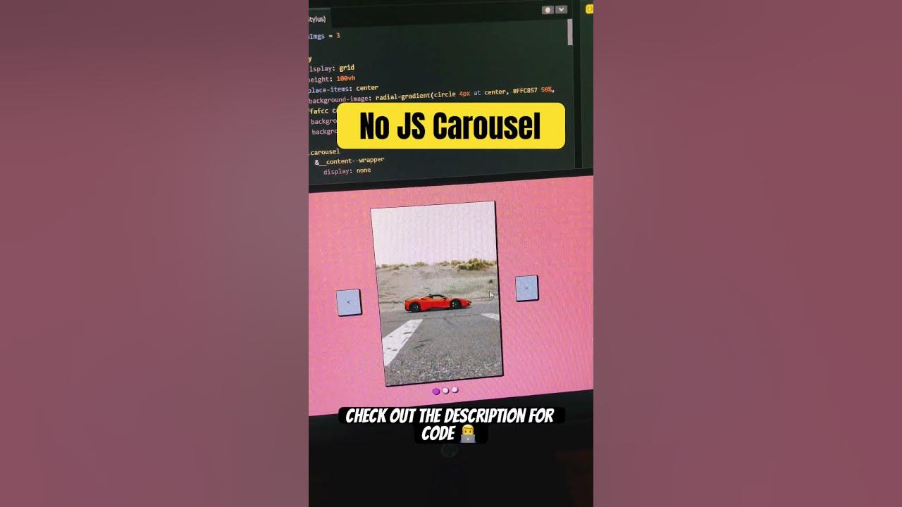 No Javascript Carousel Tutorials Coding Css Htmlcss Htmlcsstutorial Youtube