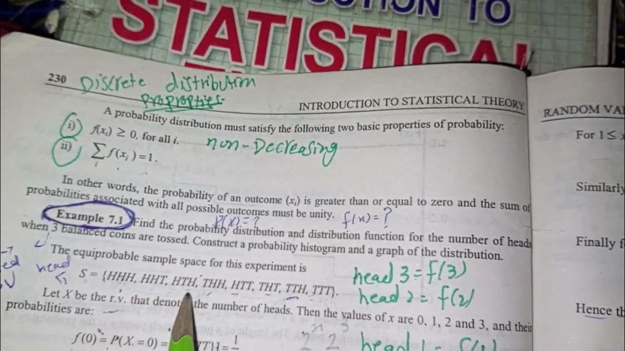 lecture 5 part 1 statistical theory chapter 7 topic: random variables and its types examples 7.1 ...
