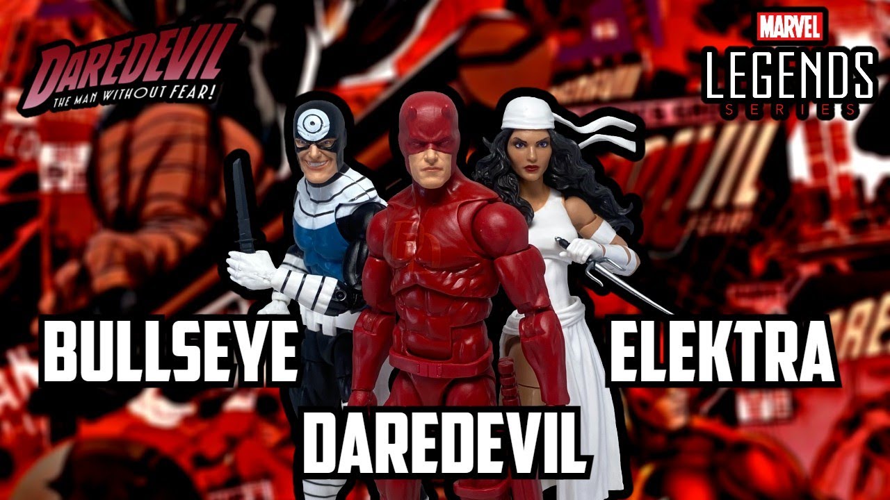 Daredevil - Elektra - Bullseye - Three Pack - Marvel Legends Unboxing ...