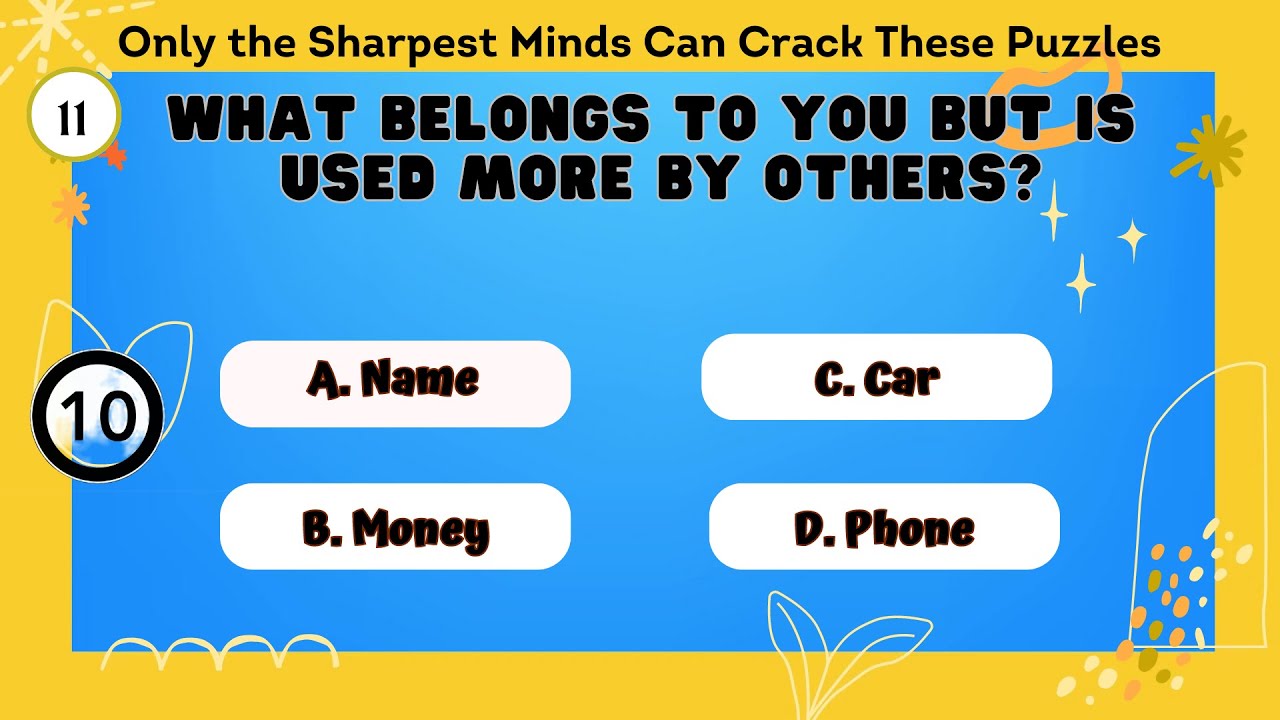 Mind-Bending Riddles: Can You Solve Them All?│10-Second Challenge - YouTube