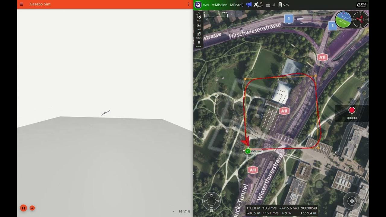 PX4 SITL simulation with Gazebo standard vtol - YouTube