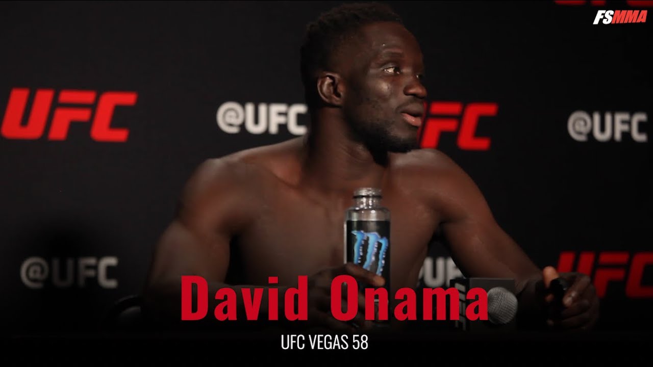 David Onama UFC Vegas 58 full post-fight interview - YouTube