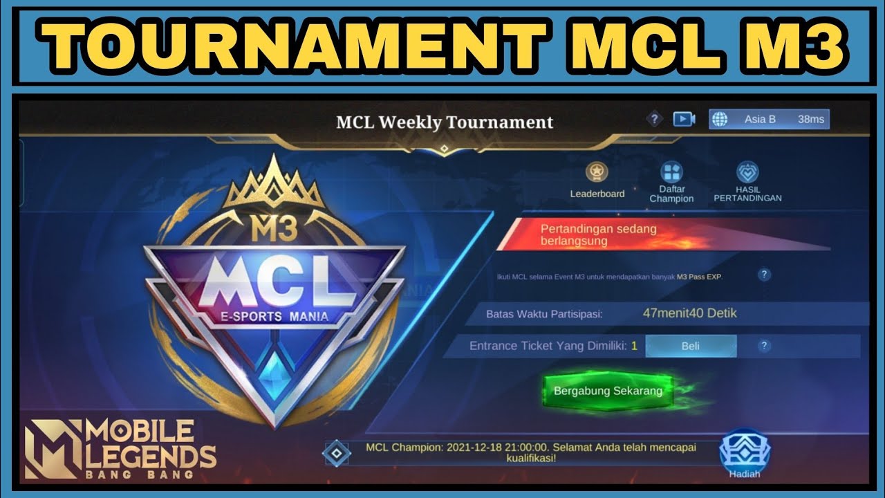 Tournament MCL Mingguan M3 Mobile Legends Season 22 - YouTube