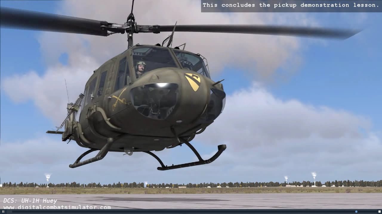 DCS WORLD - Entrenamiento UH1-Huey - 2. Demostración estacionario (Hover) y despegue. - YouTube