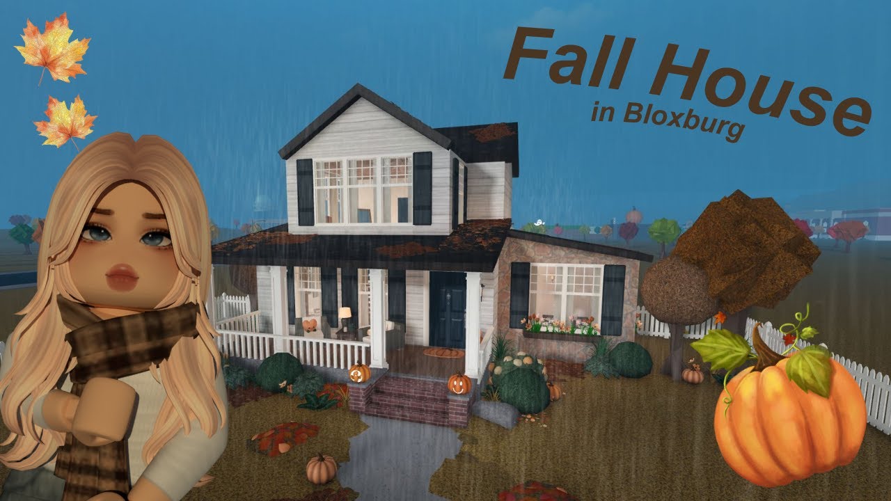 building a fall house in bloxburg | bloxburg building - YouTube