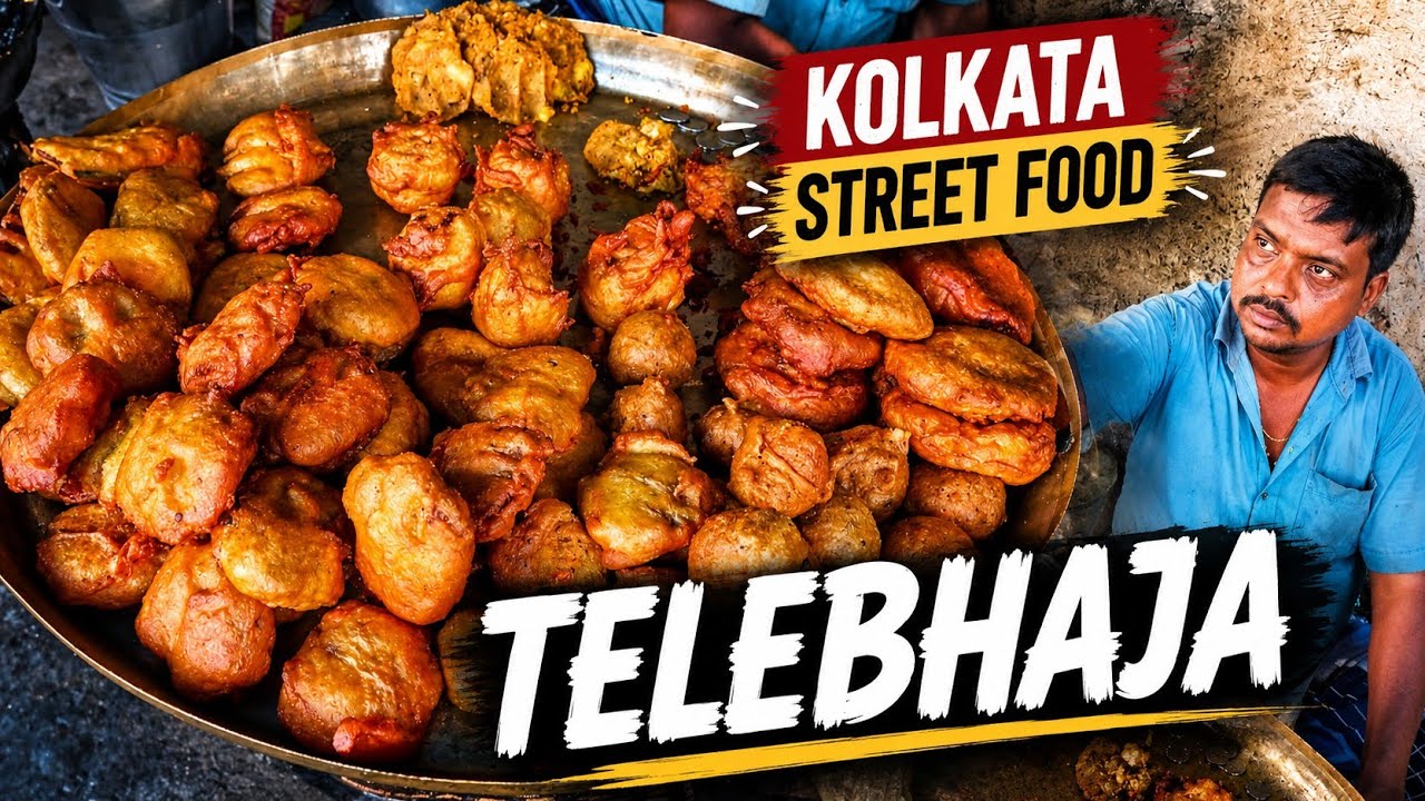 Lightning Fast Telebhaja Seller Selling Varieties of Pakora on The ...