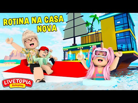 ROTINA COM A VOVÓ NA CASA NOVA DE LIVETOPIA! Historinha Roblox!