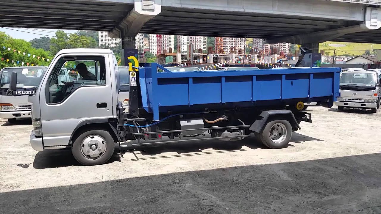 Isuzu NPR Arm Roll Lorry Truck Renovation Bin - YouTube