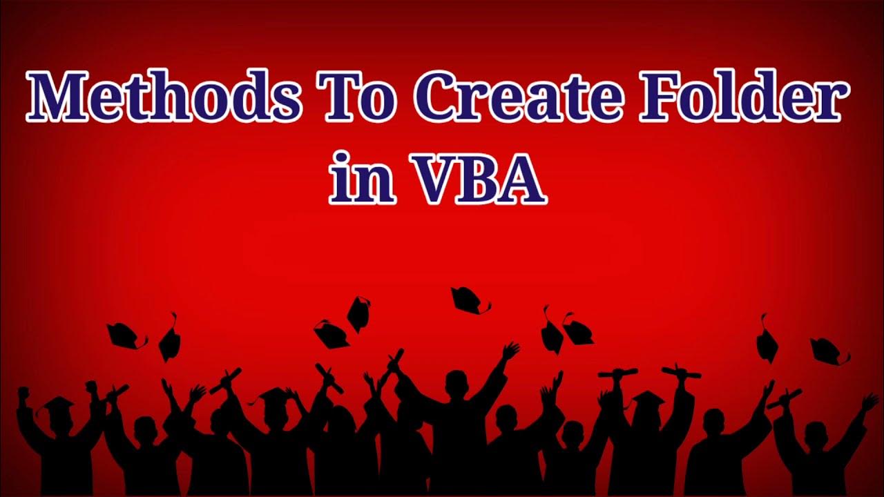 Create Folder Using VBA #howtodo #excel #vba - YouTube