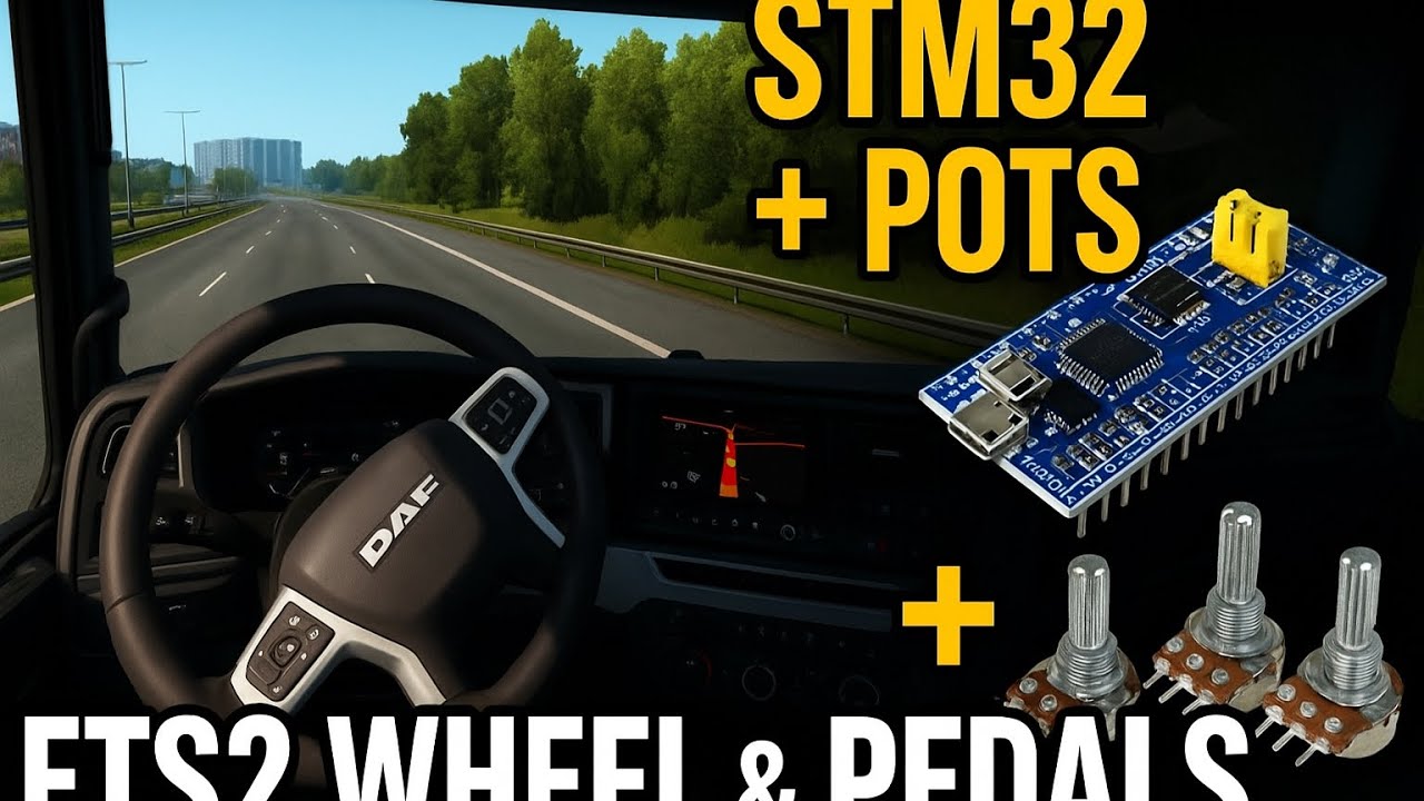 DIY Steering Wheel with STM32 & Potentiometers | Tested in Euro Truck ...