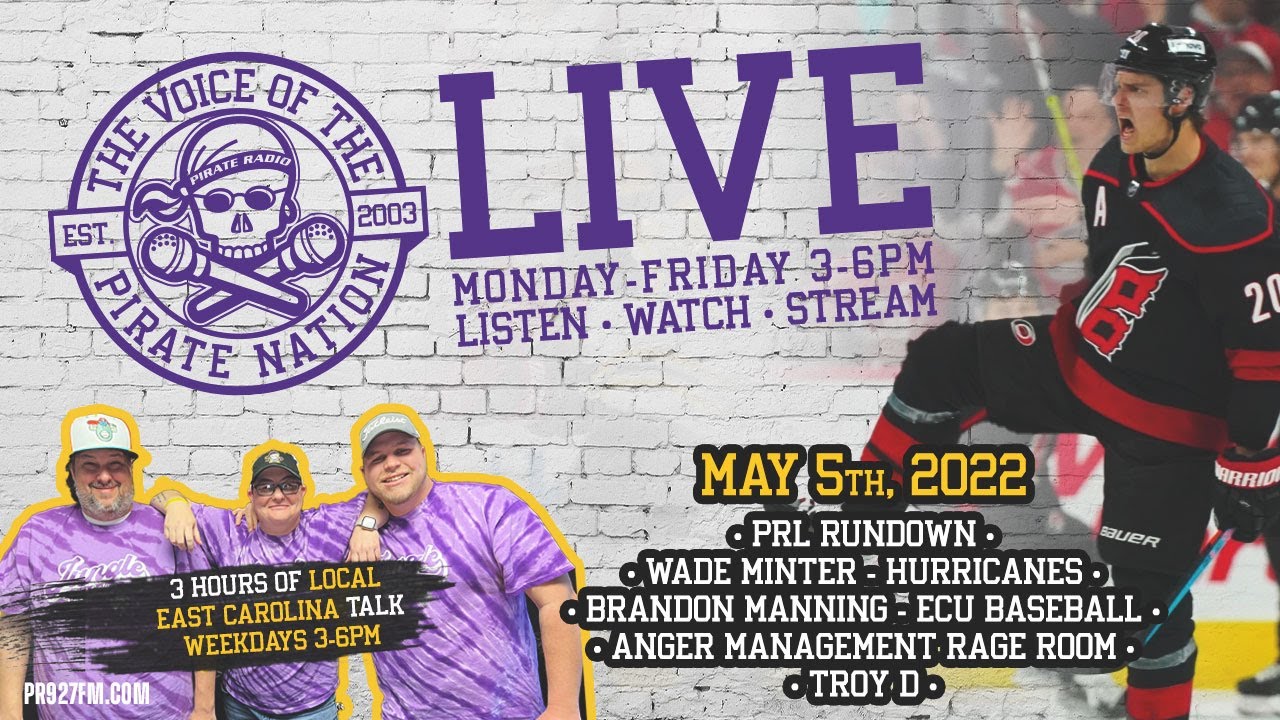 Pirate Radio LIVE 5-05-22- PRL Rundown, Wade Minter, Brandon Manning ...