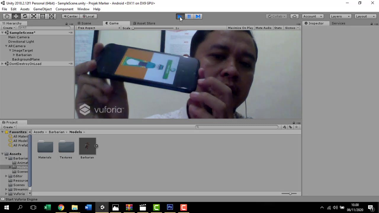 MEMBUAT AUGMENTED REALITY DENGAN VUFORIA BASED MARKER - YouTube