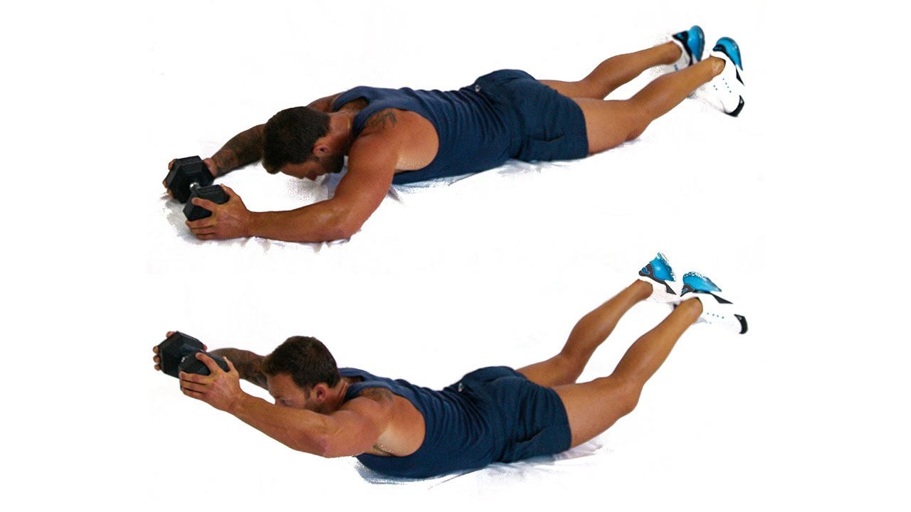 HOW TO: BACK EXTENSIONS WITH DUMBBELLS - YouTube